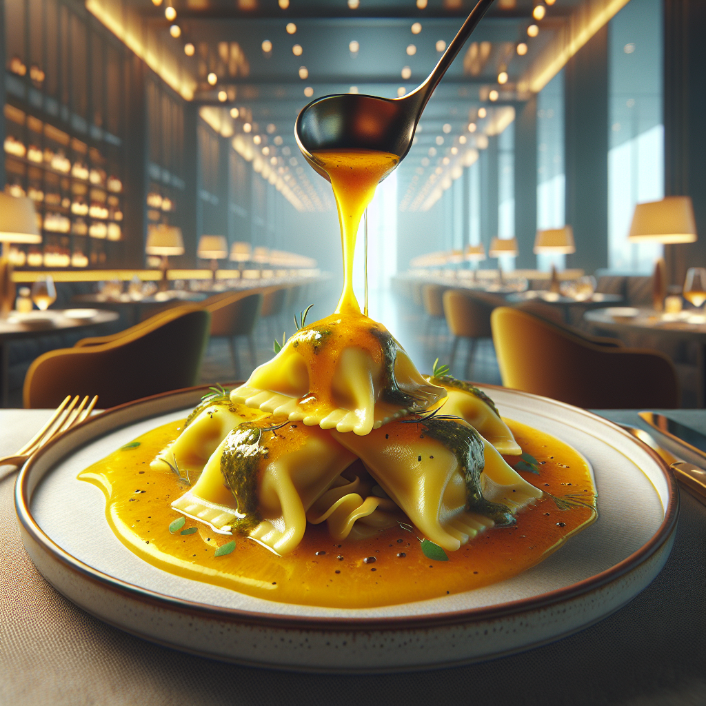 Fish Ravioli with Saffron Sauce - Elegant Italian Delight